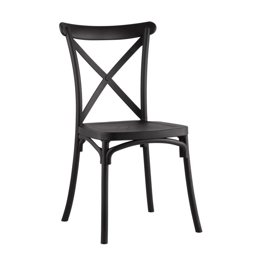 Стул Кроссбэк пластиковый черный купить с доставкой по Москве в интернет-магазине Proffbar.ru