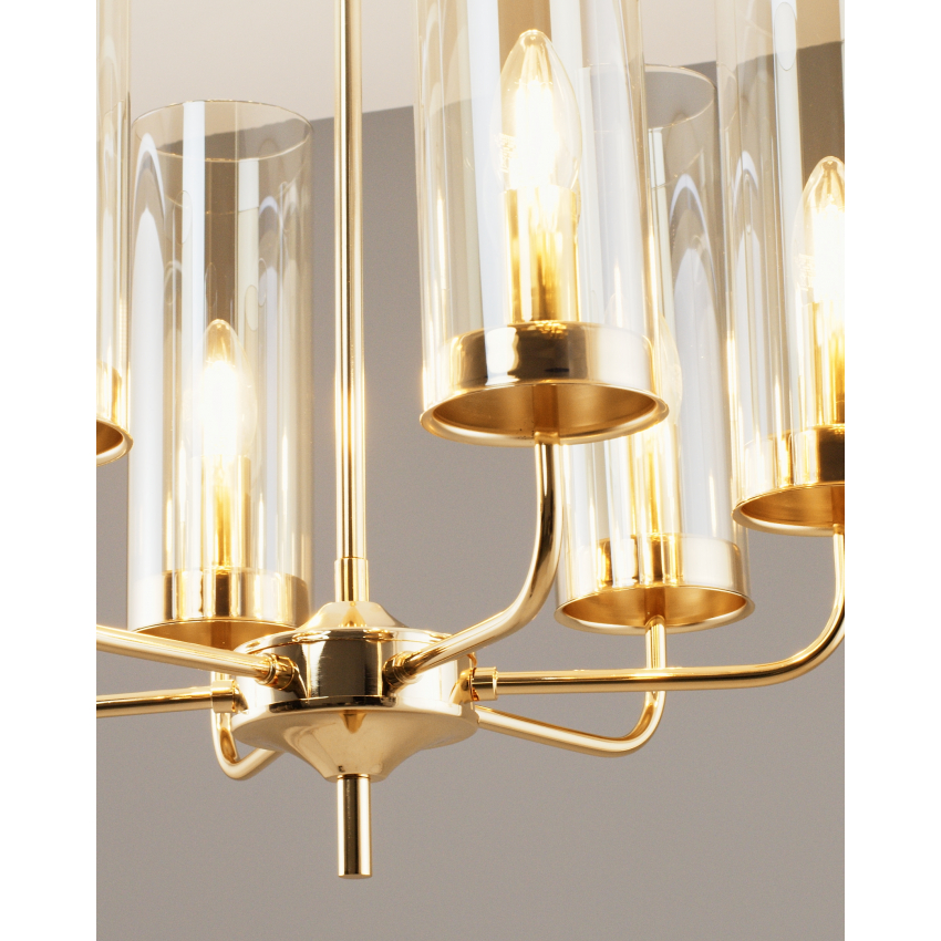 Потолочная люстра на штанге Moderli V10020-6P Metric купить в интернет-магазине Proffbar.ru