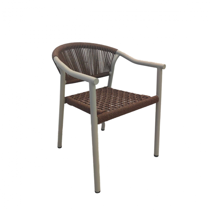 Стул Syna коричневый бежевые ножки купить с доставкой по Москве в интернет-магазине Proffbar.ru