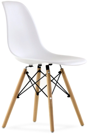 Стул Eames DSW белый с деревянными ножками купить в Москве